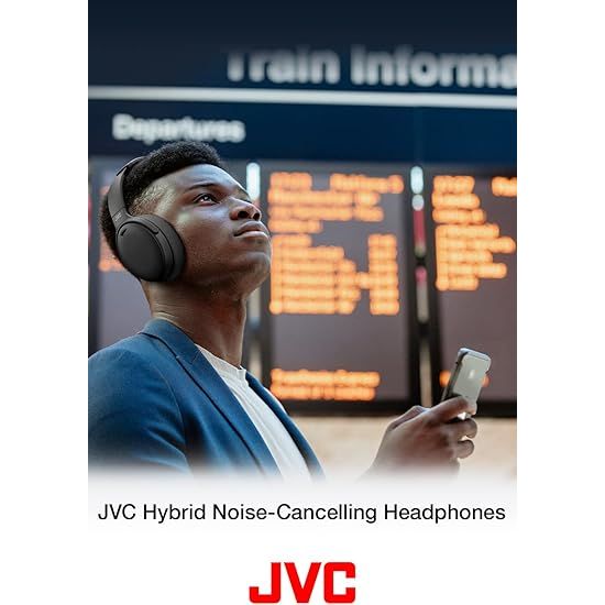 JVC HA-S100N Hybrid Noise Cancelling Wireless Over Ear Headphones with ...