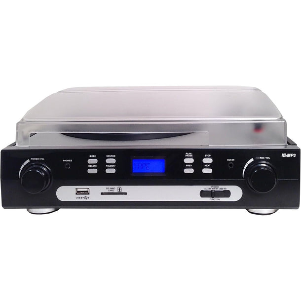 SuperSonic Retro Turntable System with Analog Conversion High-Fidelity ...