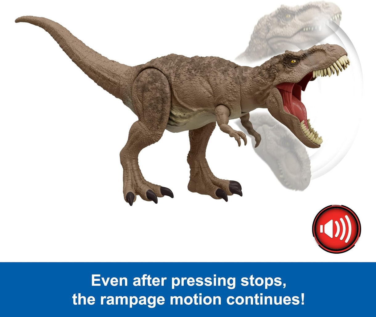 Mattel Jurassic World T. rex Dinosaur Toy with Sound & Movement, All-O ...