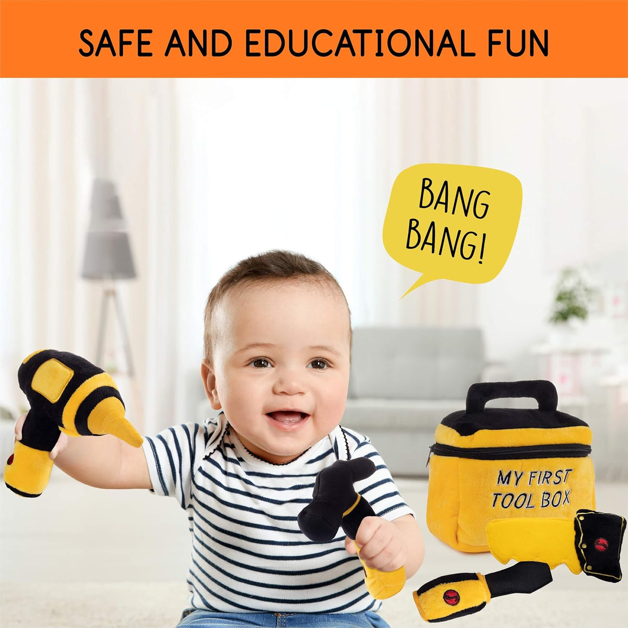 Toddler Talking Plush Tools – Cuddly Hammer, Handsaw, Screwdriver, Han ...